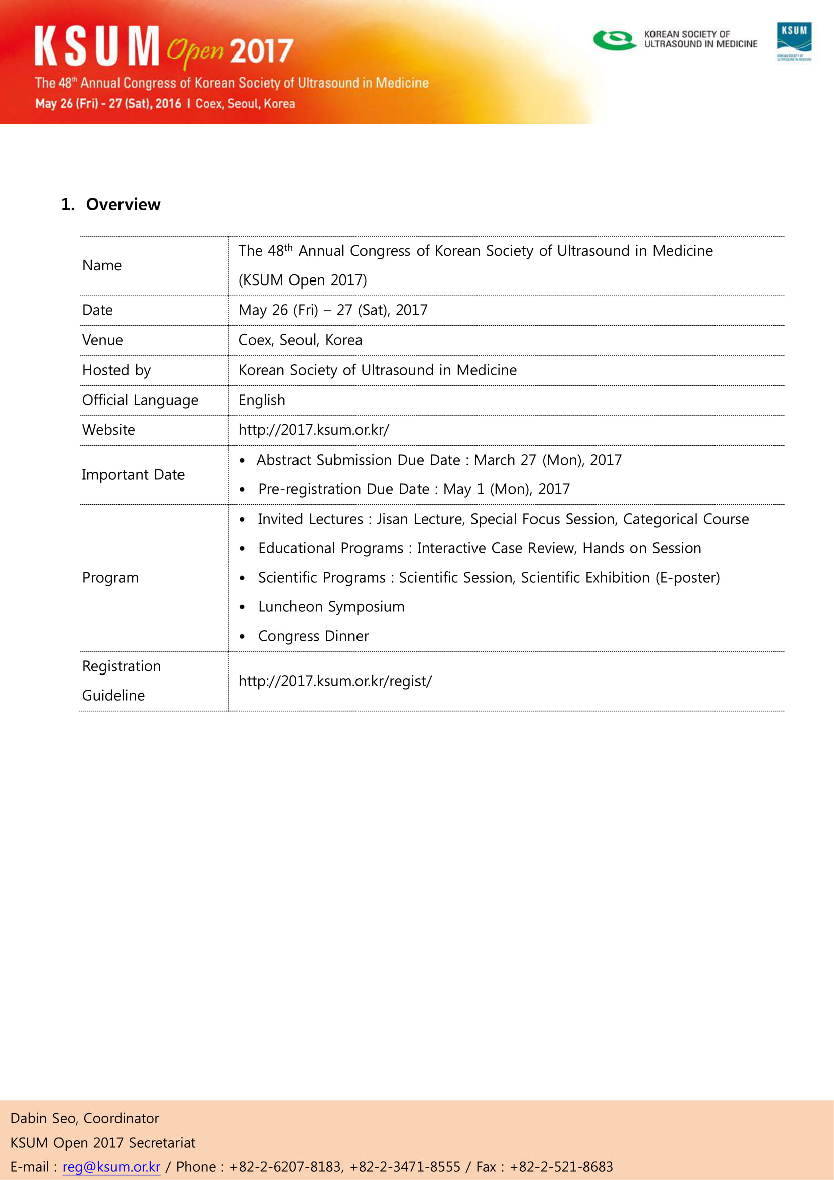 The 48th Annual Congress of Korean Society of Ultrasound in Medicine ...