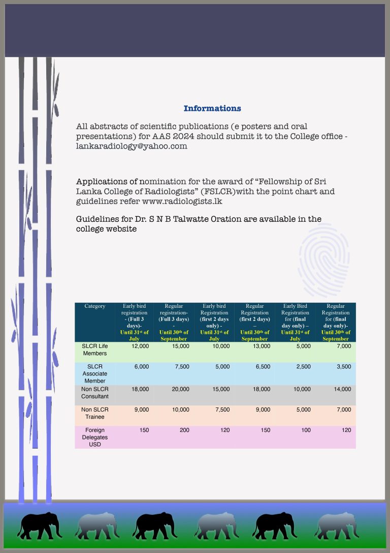 23rd Annual Academic Sessions – 2024 – Sri Lanka College of Radiologists